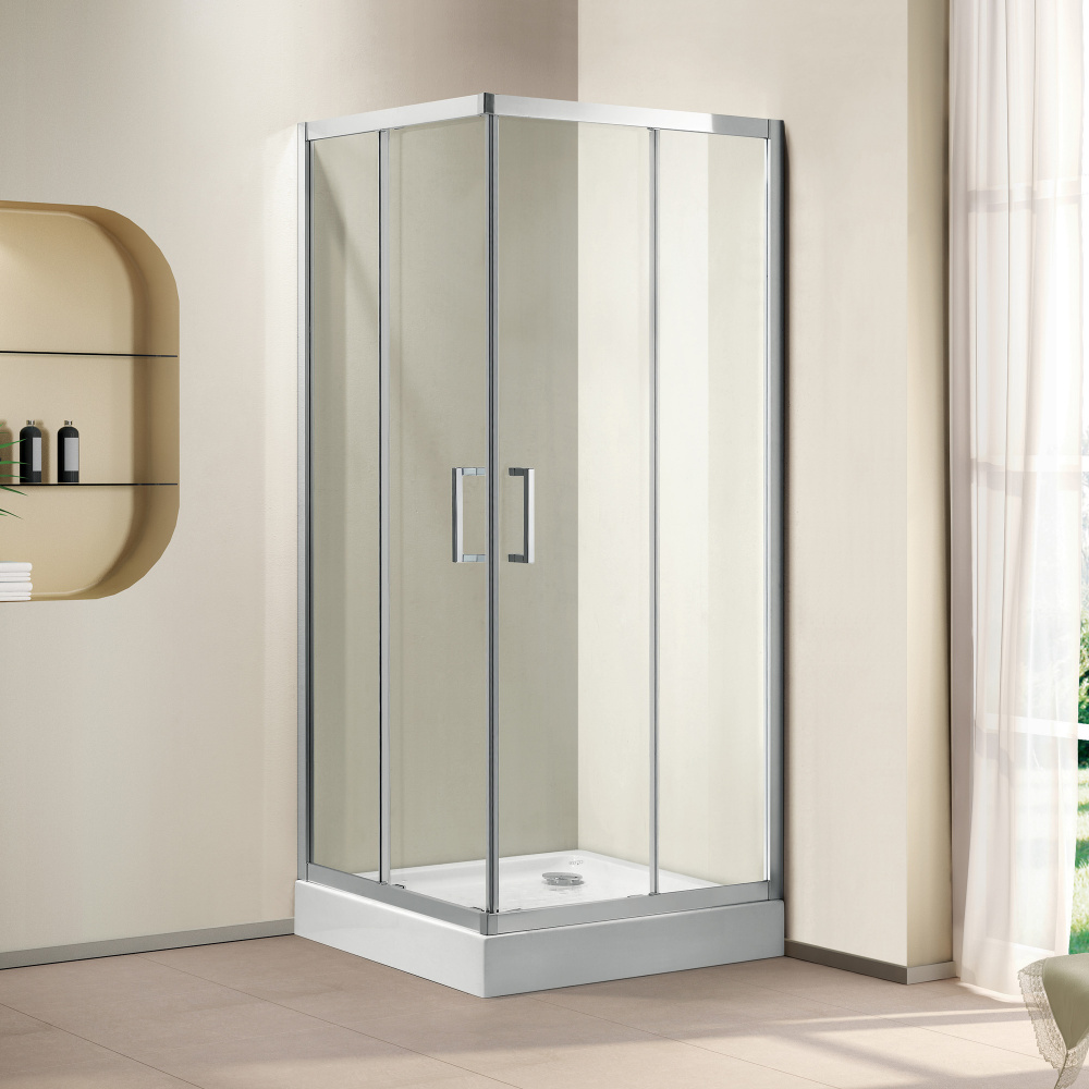 Душевой уголок Cezares Porta PORTA-D-A-2-100-P-Cr рифленое стекло ...
